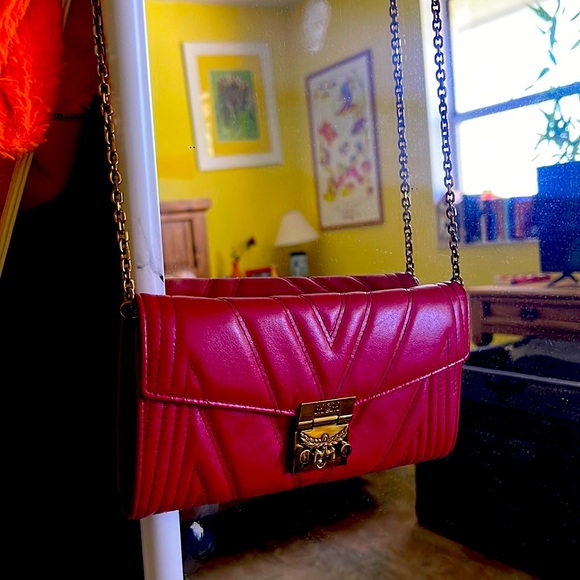 MCM | Bags | Mcm Red Crossover Bag | Poshmark